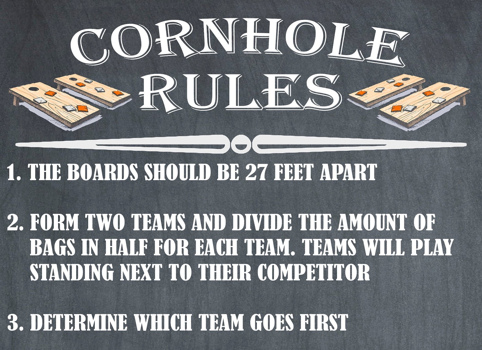 Cornhole Rules Print: Backyard Game Instructions (digital Download) - Etsy