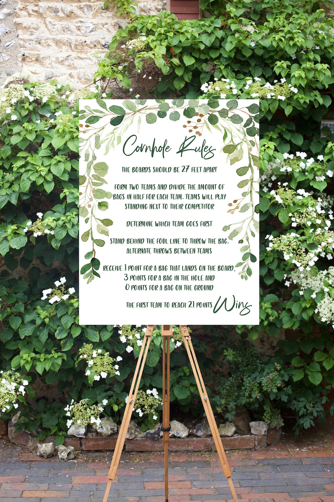 Cornhole Rules Sign: Outdoor Party Game Poster (digital Download) - Etsy