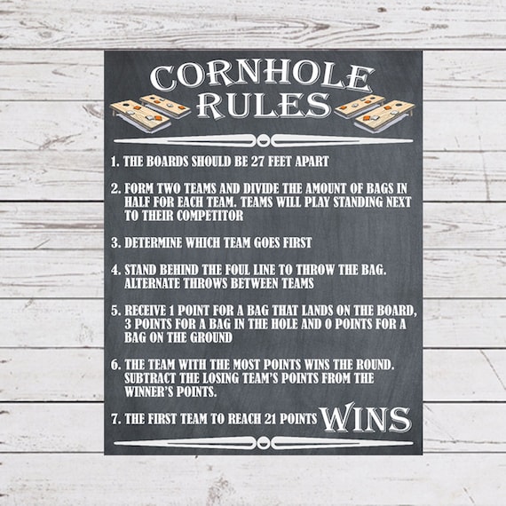 Printable Corn Hole Rules - Printable Word Searches
