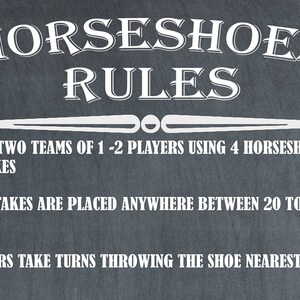 Horseshoes Rules, Horseshoes Instructions, Yard Games, Outdoor Game ...