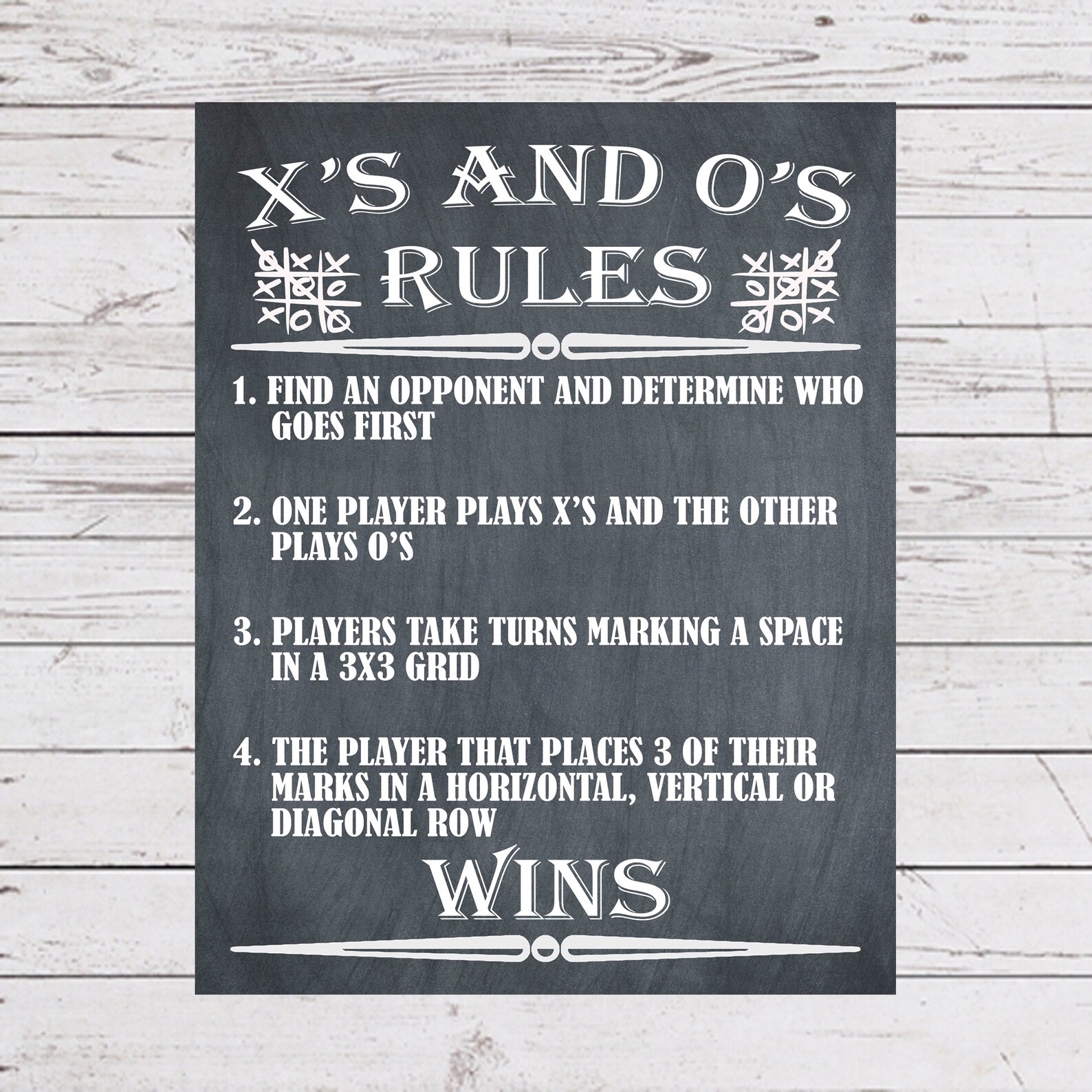 Tic Tac Toe Game Rules Yard Games X s And O s Board Etsy Tic Tac Toe Game Rules Yard Games X s And O s Board Etsy