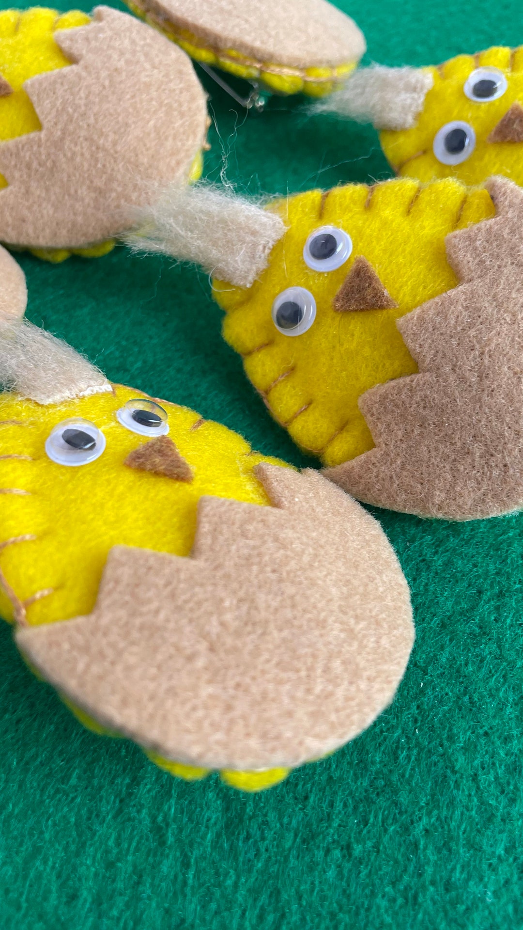 Easter Chick With a Brown Egg Shell Felt Pin Let's Celebrate Easter! - Etsy