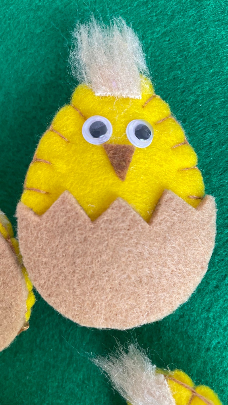 Easter Chick With a Brown Egg Shell Felt Pin Let's Celebrate Easter! - Etsy