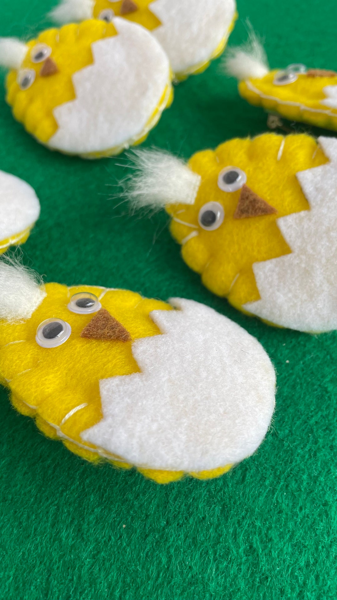 Easter Chick With a White Egg Shell Felt Pin Let's Celebrate Easter! - Etsy
