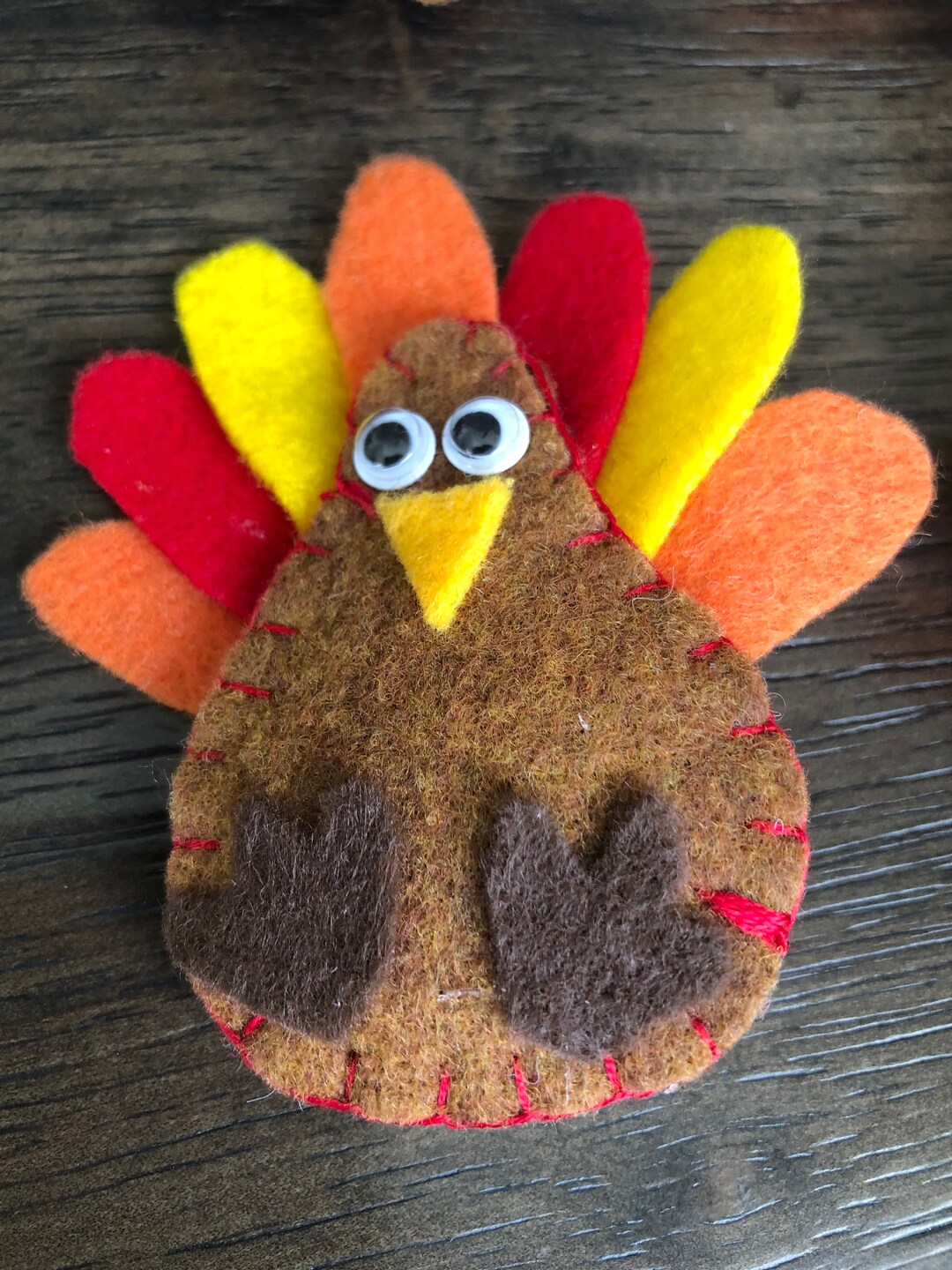 Thanksgiving Turkey Felt Pin Let's Celebrate Thanksgiving - Etsy