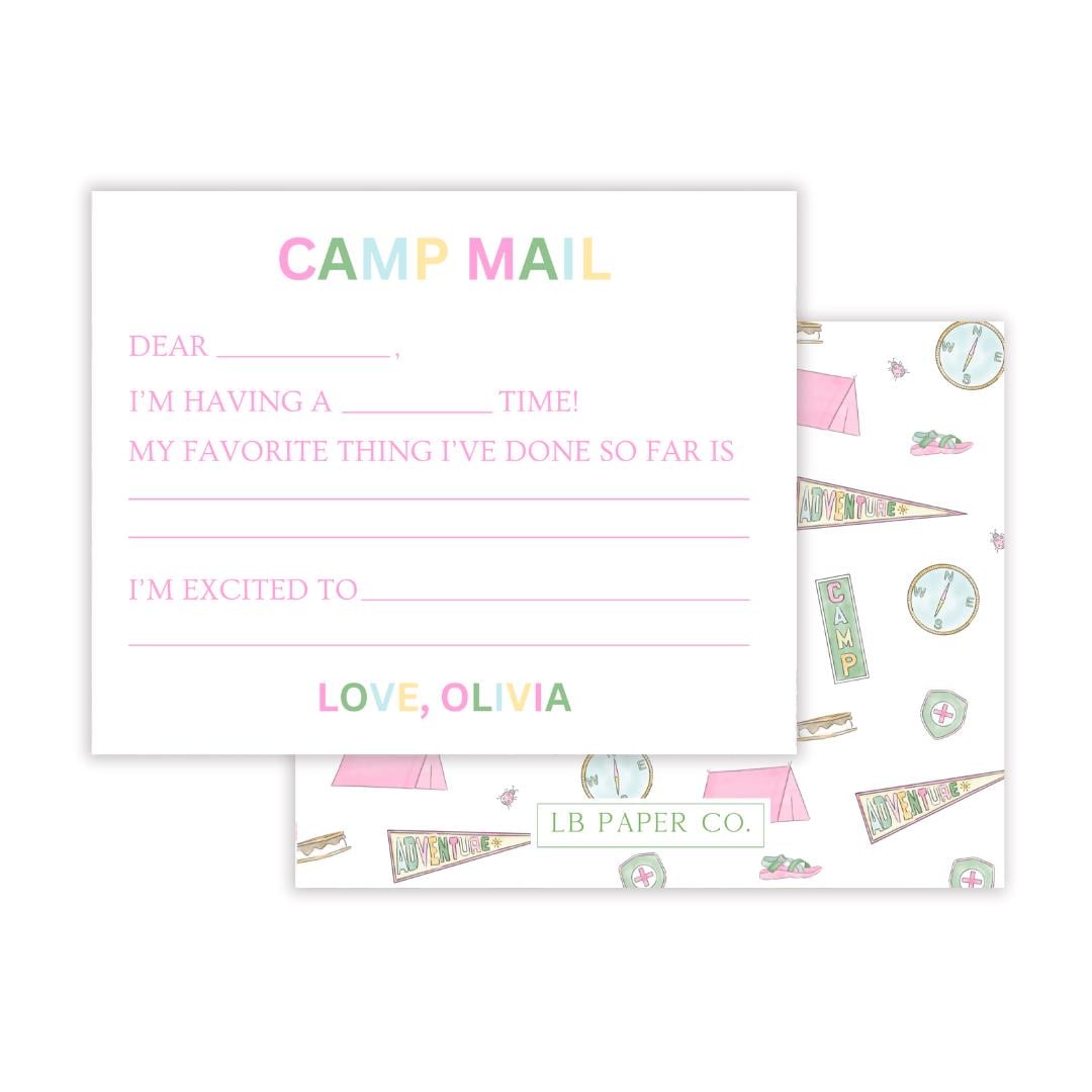 Pink Camp Stationery, Camp Mail, Letters From Camp - Etsy