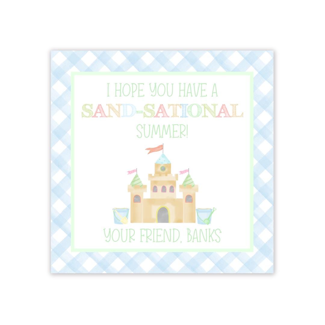 Blue Sand-sational Gift Tags, End of the Year Gift Tags, Summer Gift ...