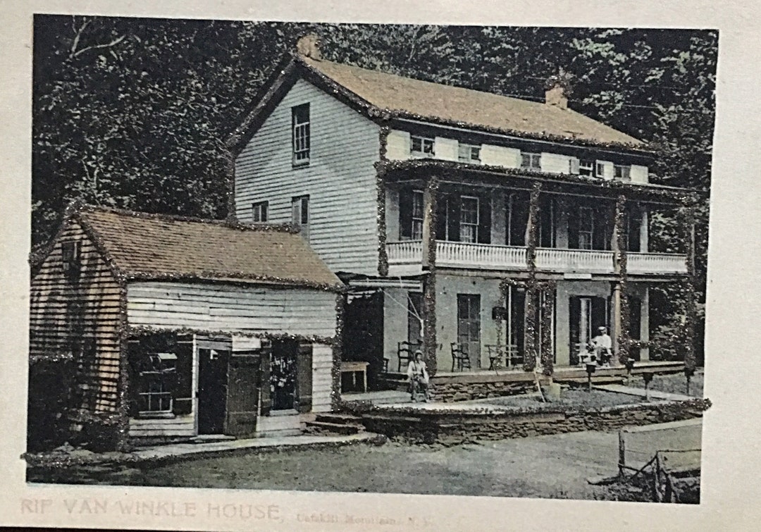 Set de DOS postales vintage de Rip Van Winkle House Sleep - Etsy España