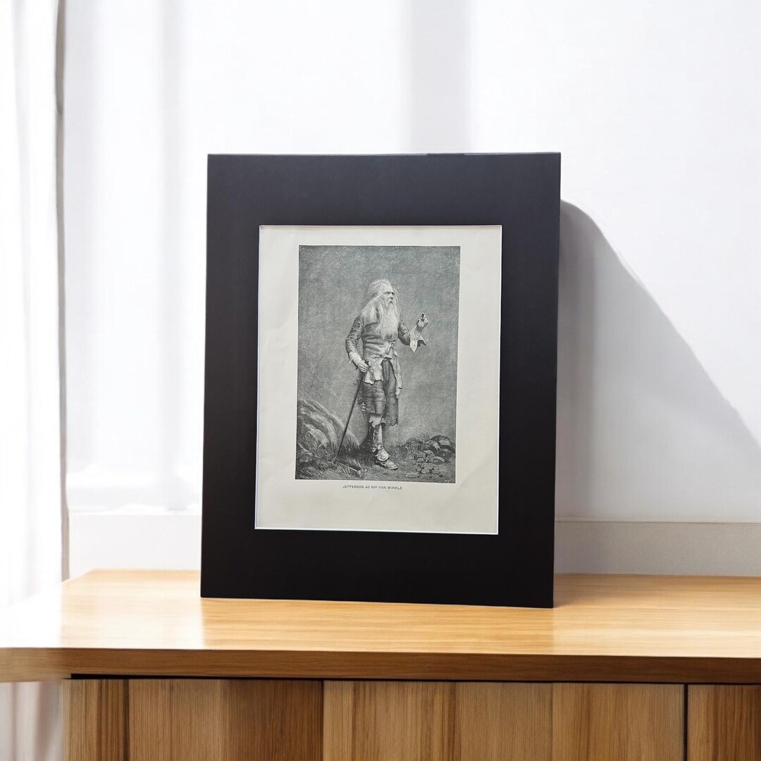 Joseph Jefferson as Rip Van Winkle, Theater Actor, 1892 Vintage Print ...