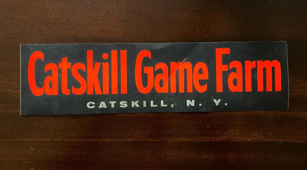 Vintage Catskill Game Farm Bumper Sticker Catskill Mountains Souvenir ...