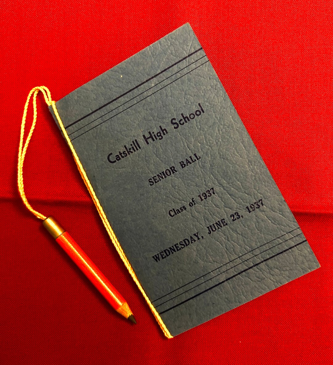 Vintage Catskill High School Senior Ball Dance Card - Class of 1937 - Etsy