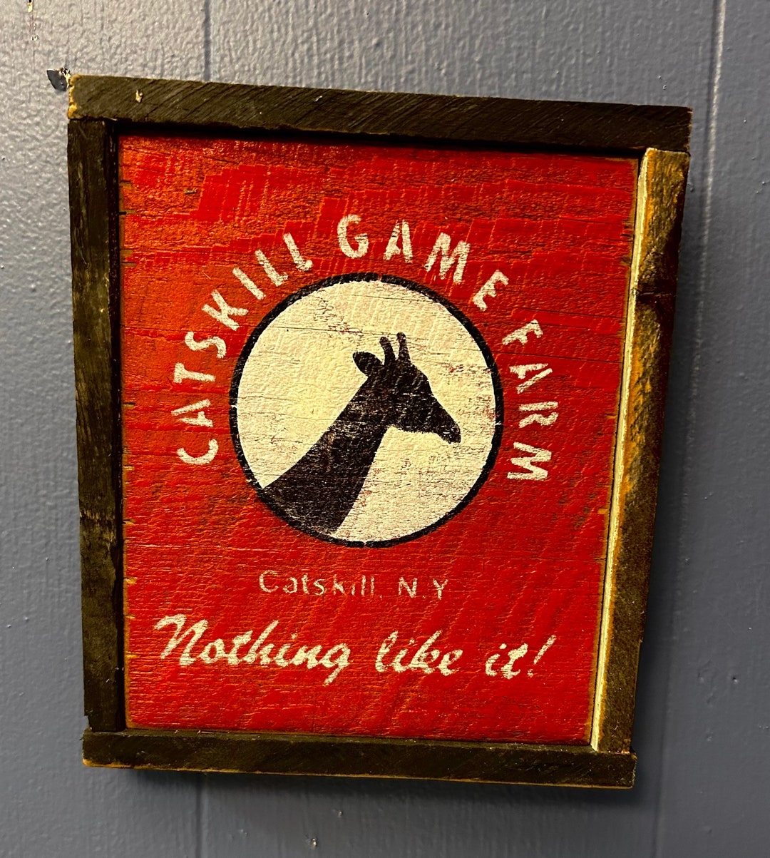 Catskill Game Farm Wood Sign Catskill NY Handmade of - Etsy