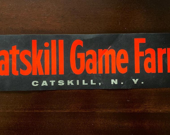 Vintage Catskill Game Farm Bumper Sticker - Catskill Mountains Souvenir ...