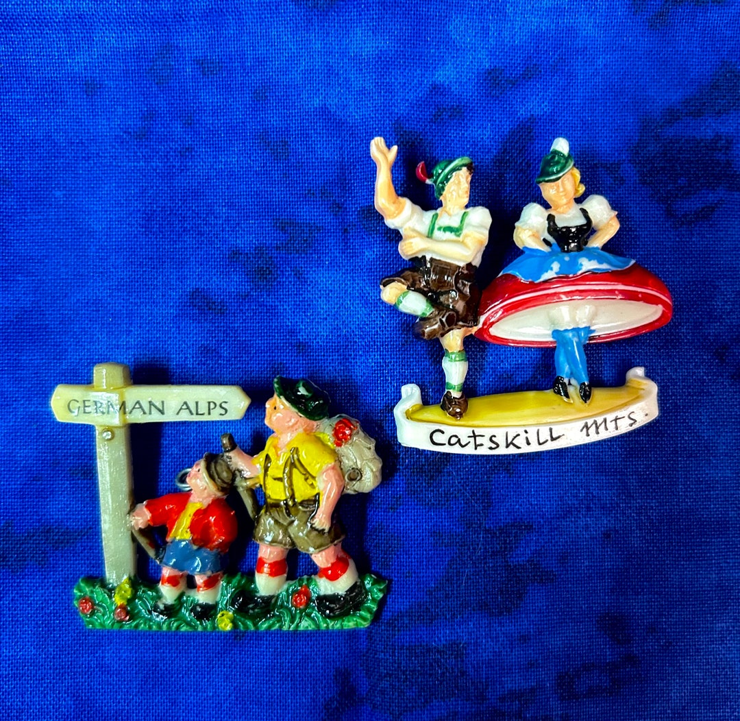 Pair of Vintage 1970's German Alps Festival Pins - Hunter Mountain, NY ...