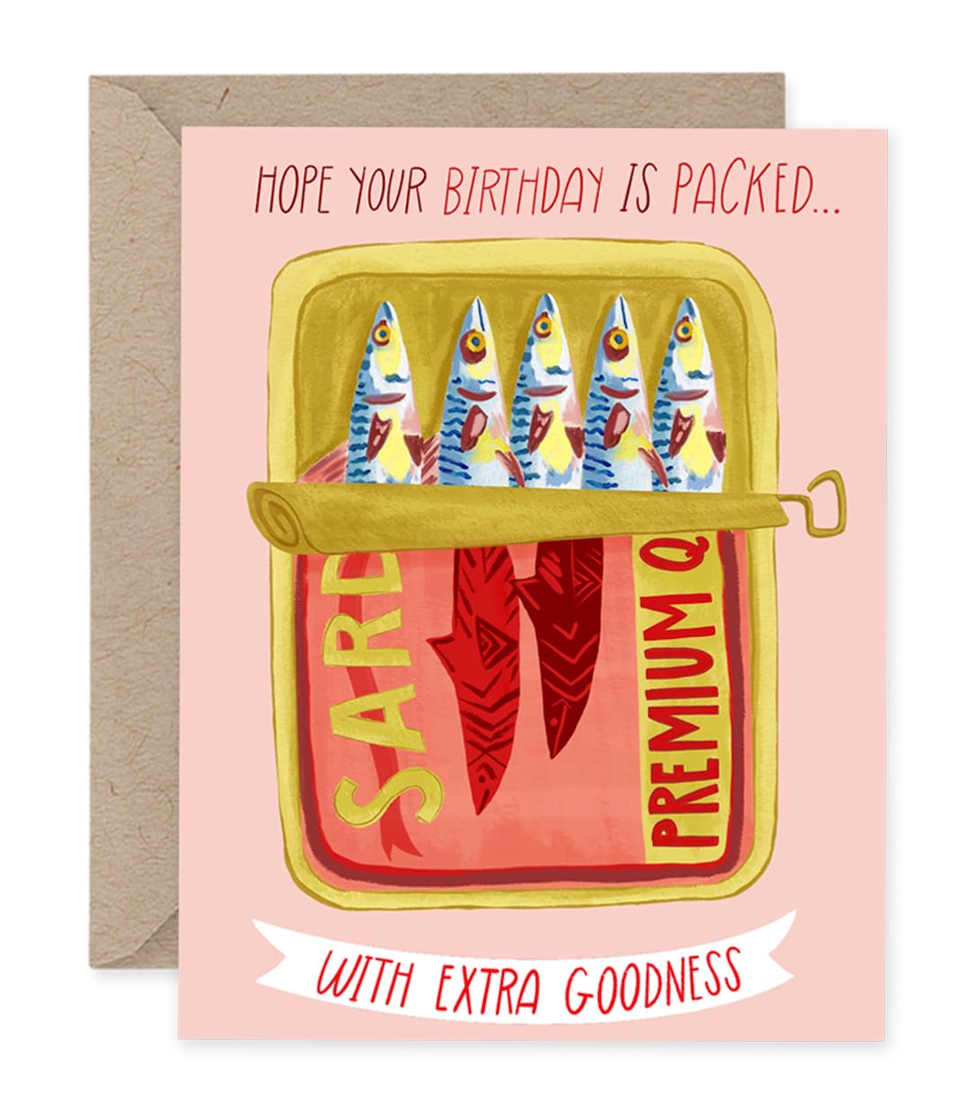 Packed Sardine Tin Birthday Card - Etsy