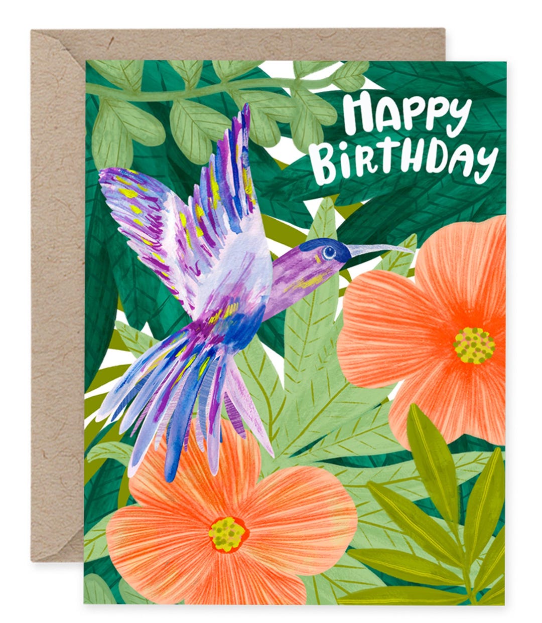 Tropical Hummingbird Birthday Card: Bird Illustration Card Set - Etsy
