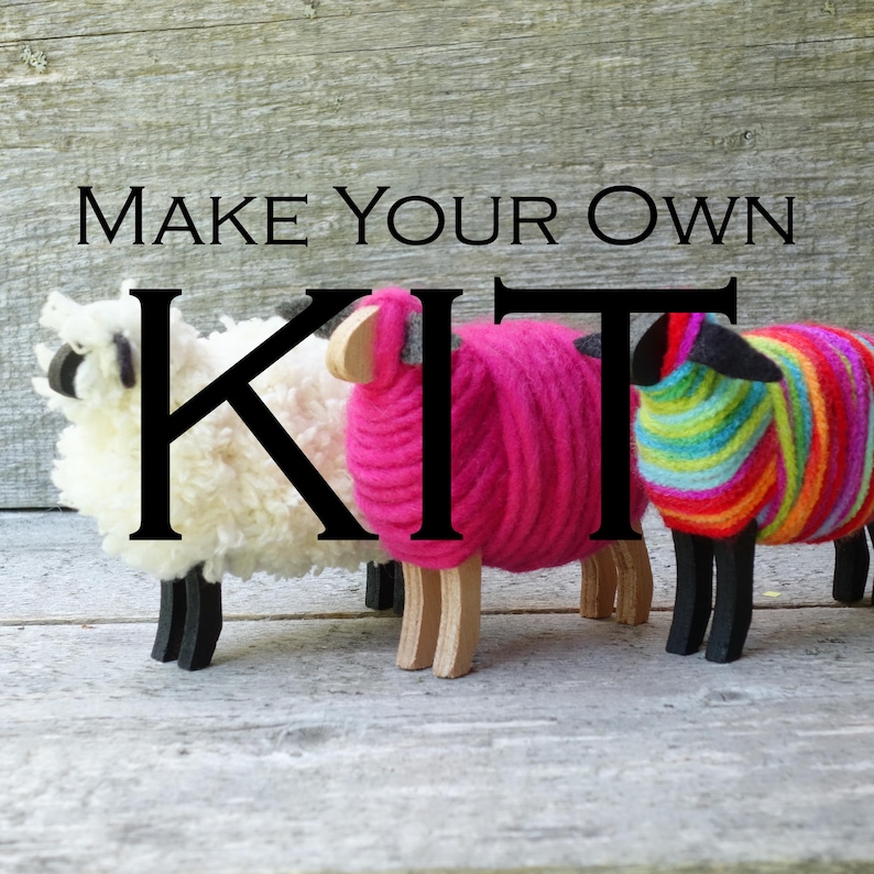 KIT - Yarn Wrapped Sheep DIY Craft Kit – Handmade Ornament - Etsy