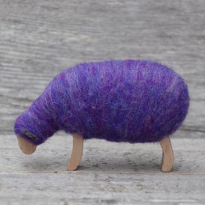 Purples Standing Sheep - Natural Plywood - Ornament - Wool Needle ...