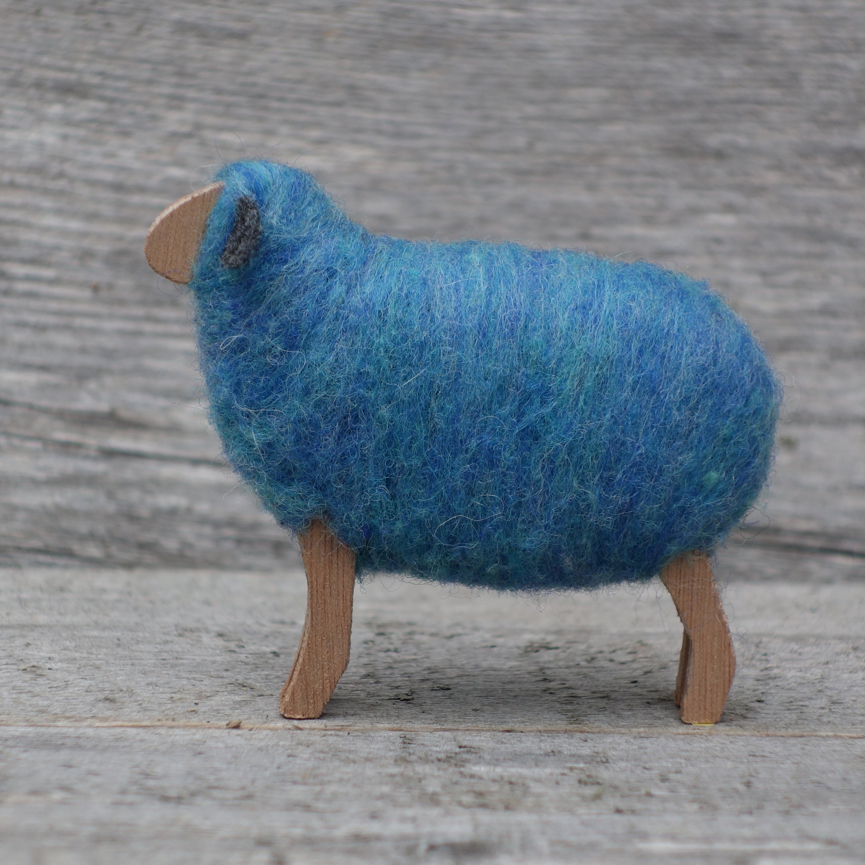 KIT - Needle Felting – Blue Wool Sheep, DIY Craft (3" Tall) - Etsy