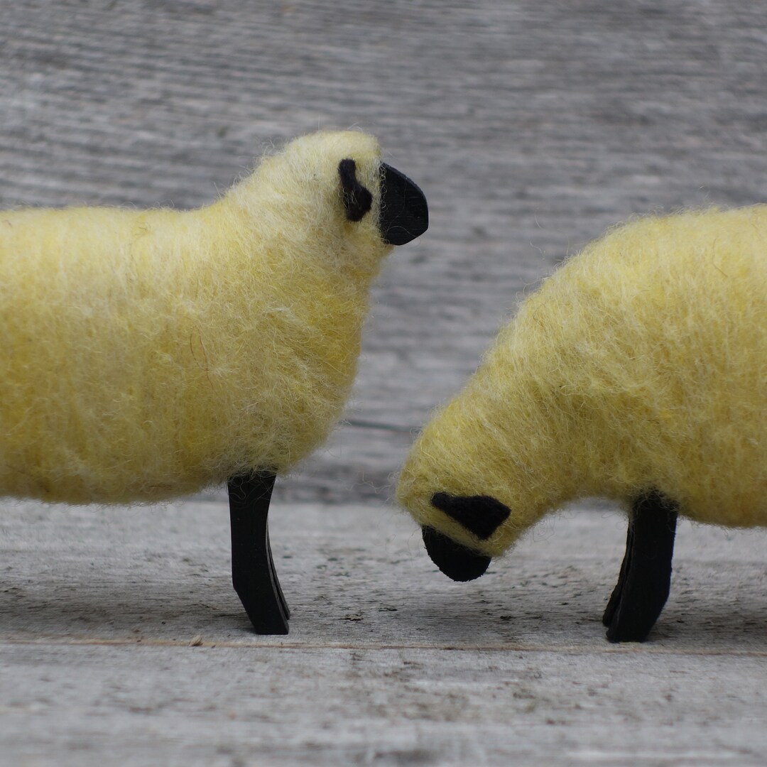 Handmade Needle Felted Wool Sheep – Painted Ornament - Etsy