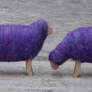 Purples Standing Sheep - Natural Plywood - Ornament - Wool Needle ...