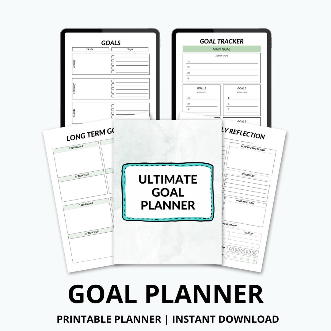 Printable Goal Planner, Goal Setting Planner, Daily Goal Planner, Goal ...