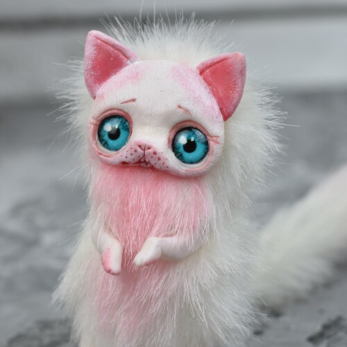 Cat ART Fantasy Cat Toy Kitty Plush Cat Collectible Cat - Etsy