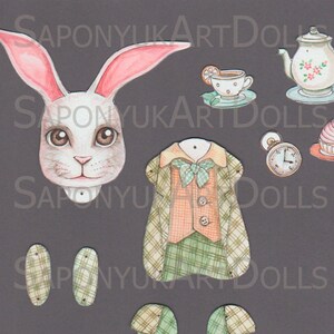Teddy Bunny Rabbit, Paper Doll, Paper Toys, Paper Crafts, Paper Dolls ...
