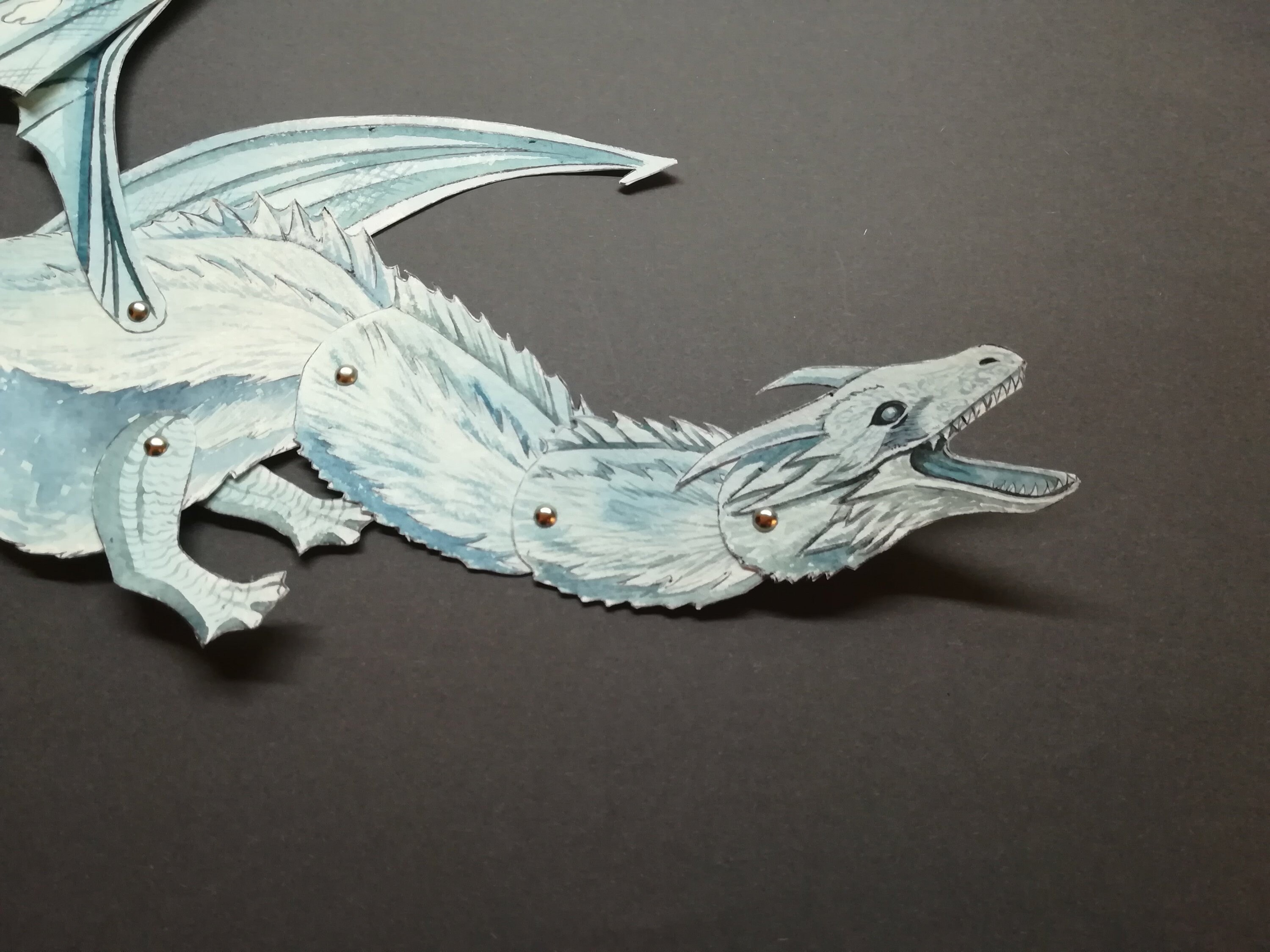 Blue dragon Ice dragons paper doll paper toys paper | Etsy