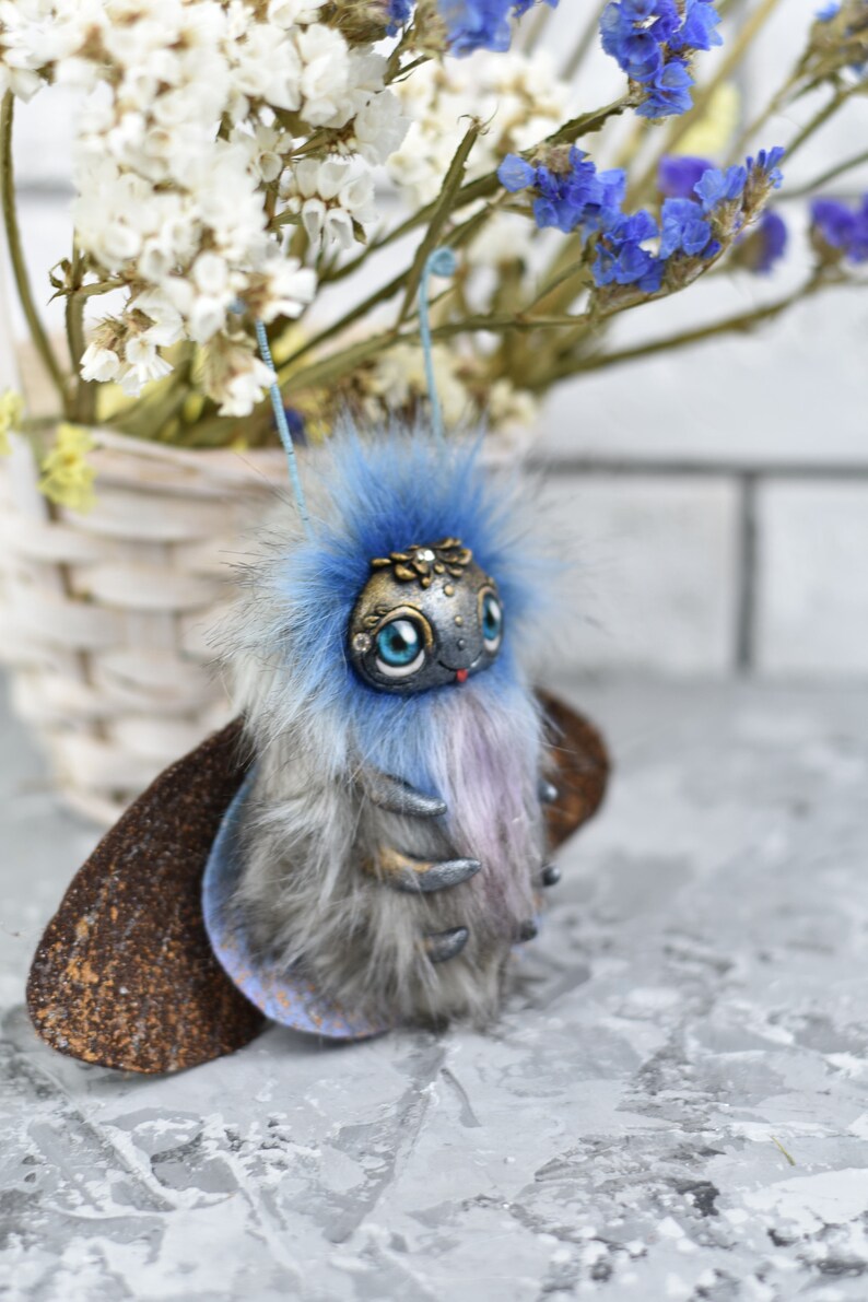Moth Ooak Toy Fantasy Moth Toy Plush Bug Collectible Sculpture - Etsy