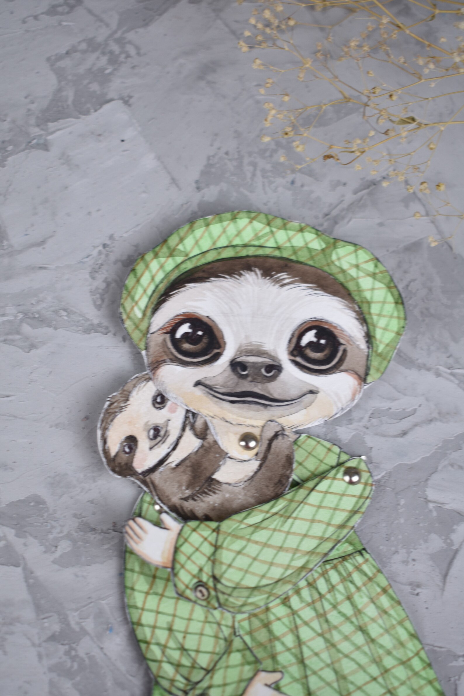 Sloth Gifts Sloth Ornament Paper Sloth Paper Toys Paper | Etsy