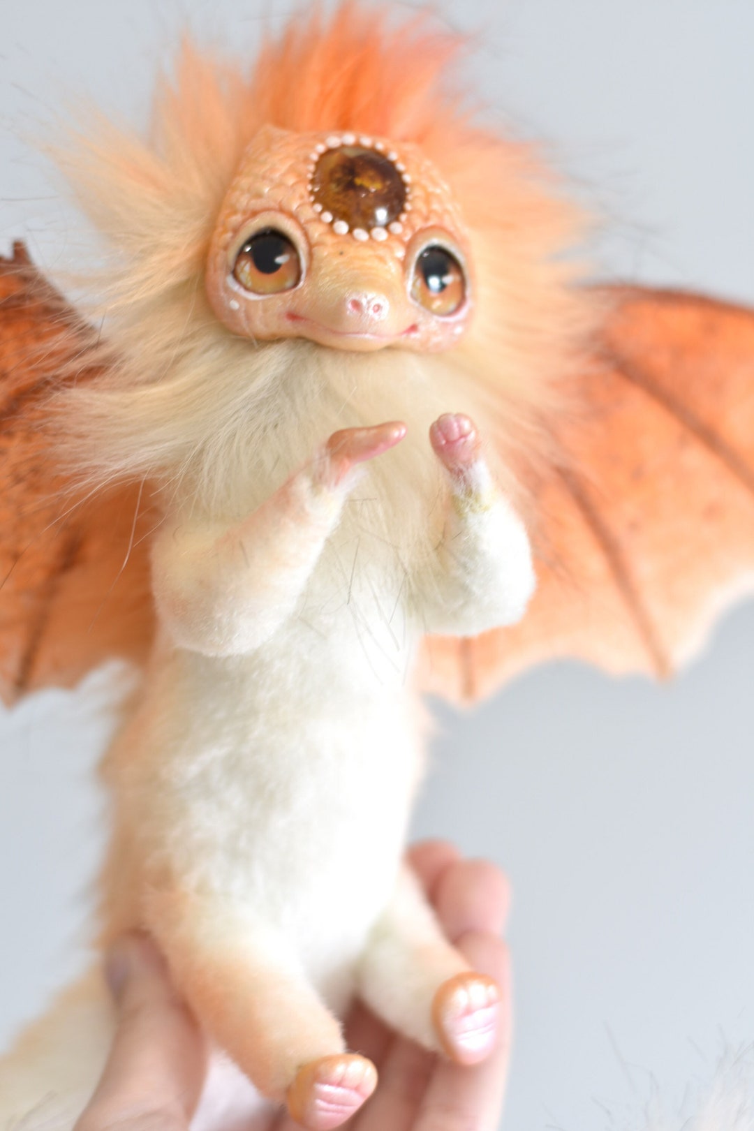 Dragon Ooak Toy Flexible Body Plush Fantasy Doll Creature Animal Art ...