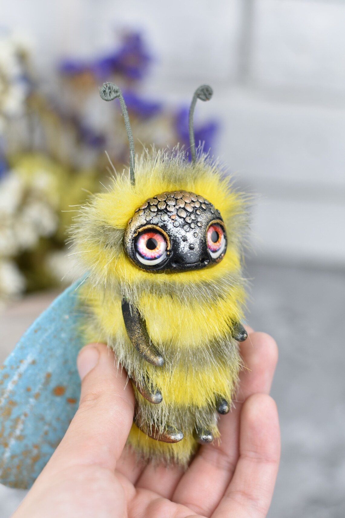 Bee ART Doll Fantasy Toy Little Bee Plush Collectible Ooak - Etsy