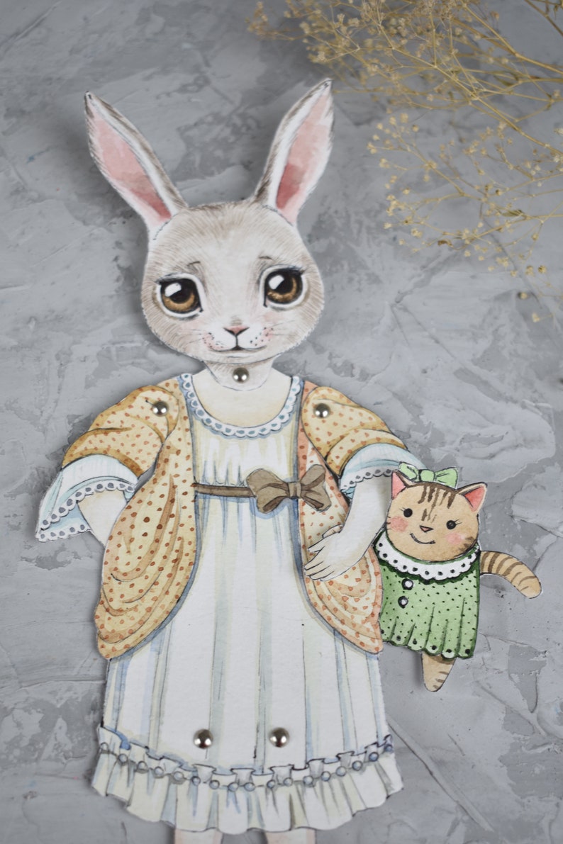 Teddy Bunny Rabbit, Paper Doll, Paper Toys, Paper Crafts, Paper Dolls ...