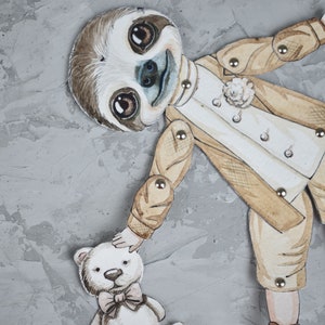 Sloth Gifts, Sloth Ornament, Paper Sloth, Paper Toys, Paper Crafts ...