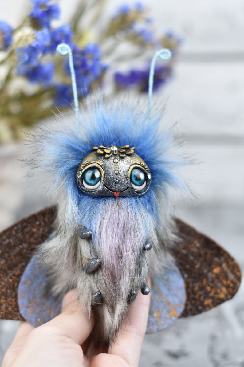 Moth Ooak Toy Fantasy Moth Toy Plush Bug Collectible Sculpture - Etsy