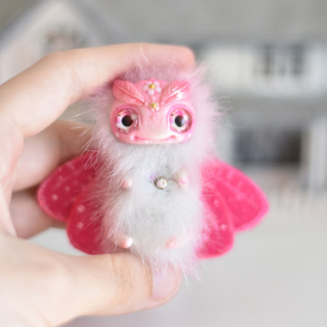 Moth Ooak Toy Miniature Fantasy Plush Bug Collectible Sculpture Art ...