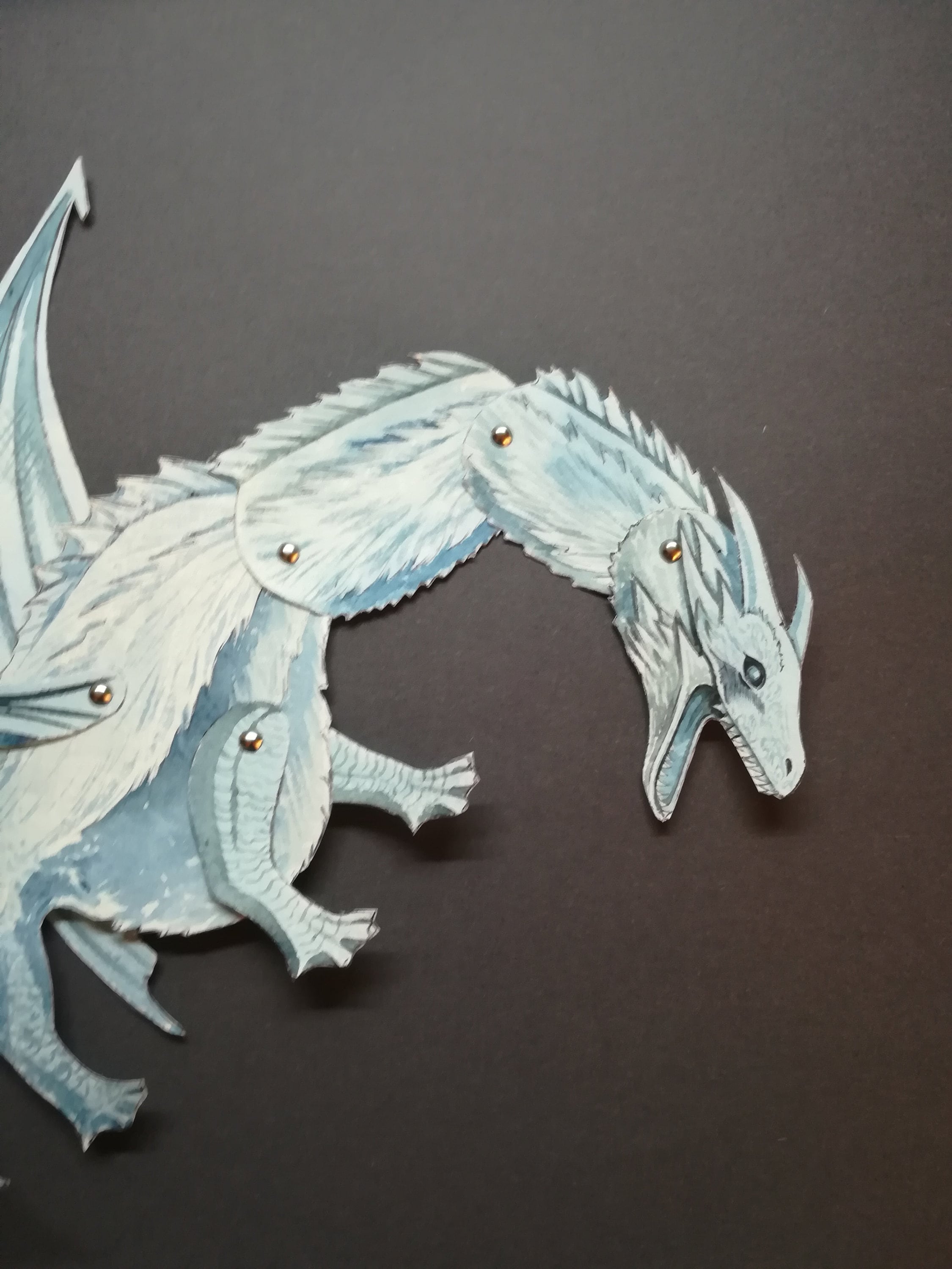Blue dragon Ice dragons paper doll paper toys paper | Etsy