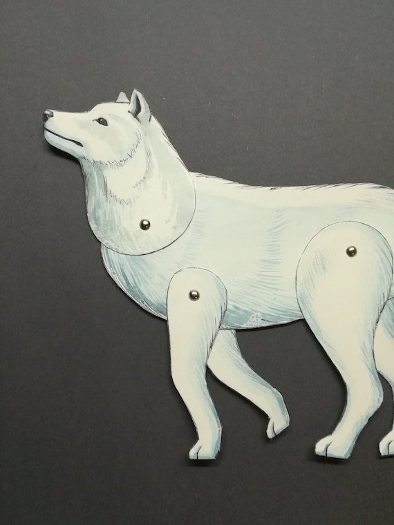 White Wolf Paper Doll Paper Toys Paper Crafts | Etsy