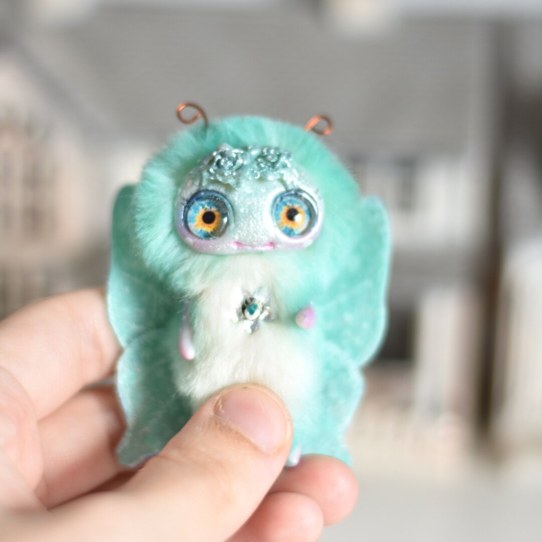 Moth Ooak Toy Miniature Fantasy Plush Bug Collectible Sculpture Art ...