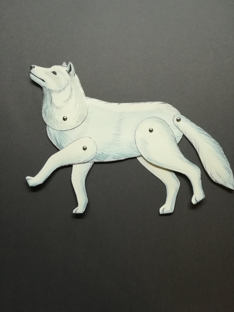 White Wolf , Paper Doll, Paper Toys, Paper Crafts, - Etsy