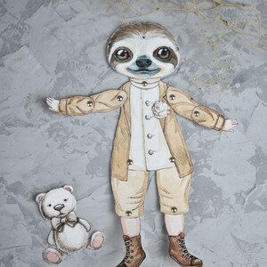 Sloth Gifts, Sloth Ornament, Paper Sloth, Paper Toys, Paper Crafts ...