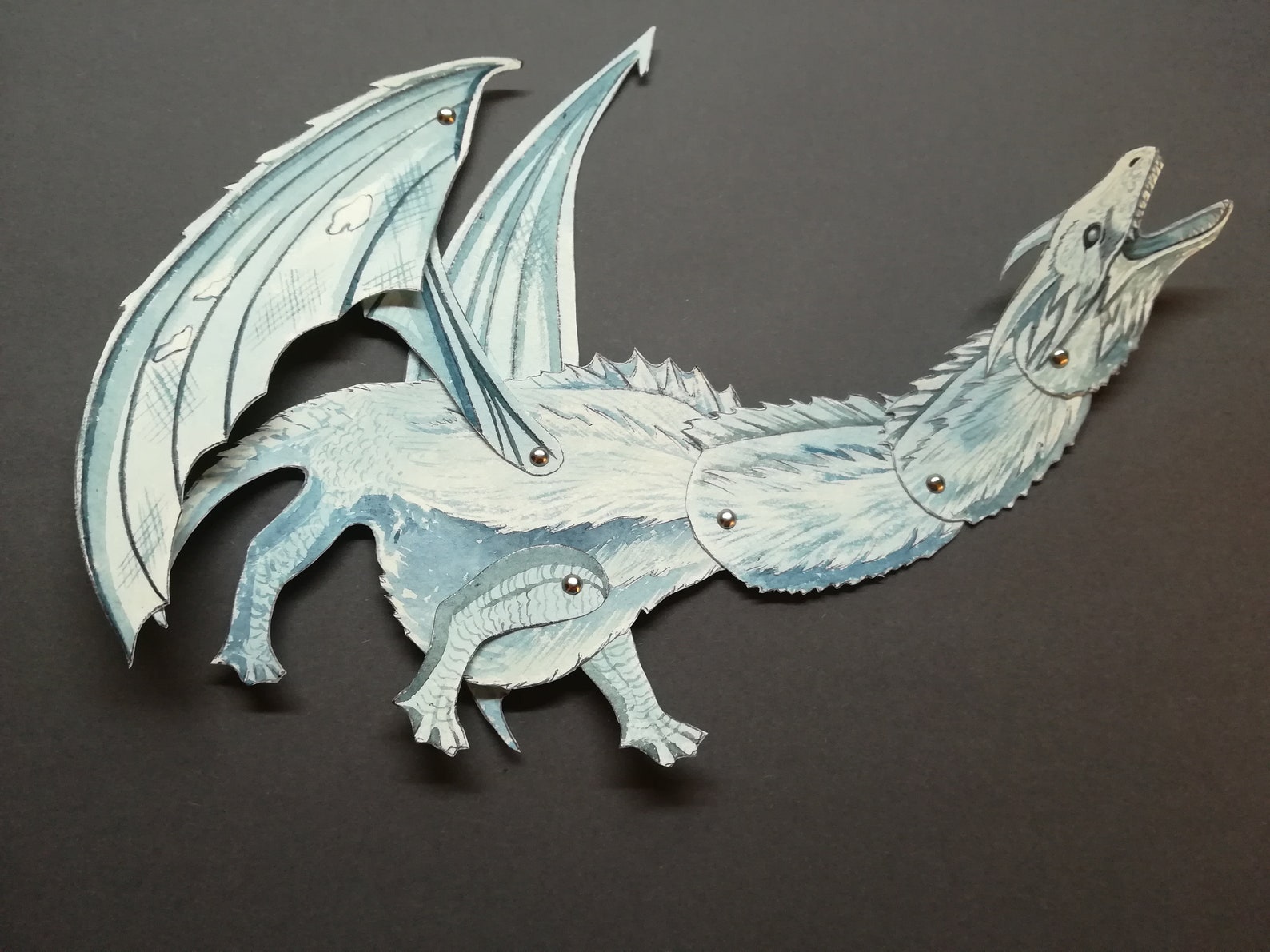 Blue Dragon Ice Dragons Paper Doll Paper Toys Paper - Etsy