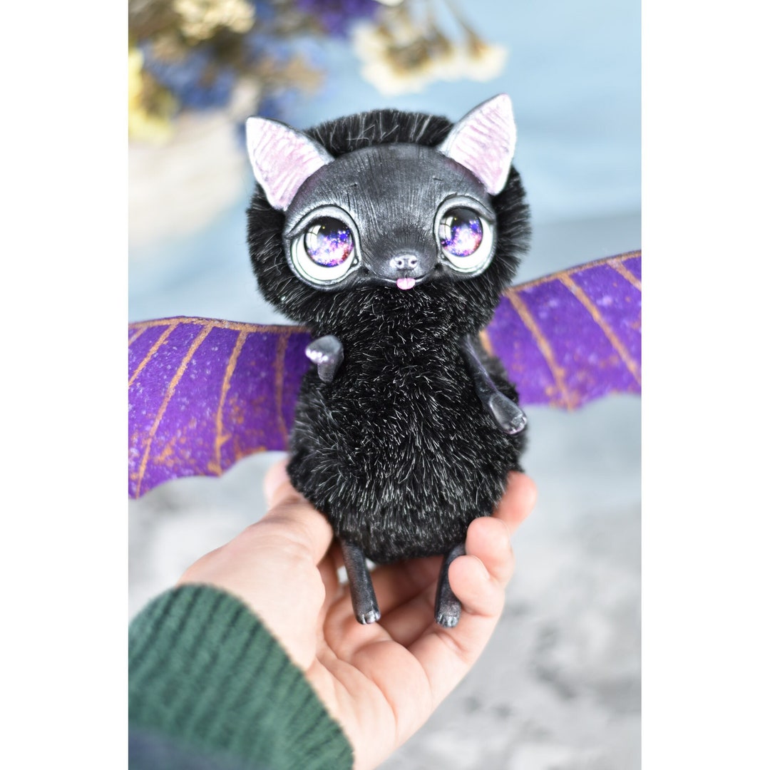 Bat Ooak Toys Plush Bat Fantasy Creature Gothic Style Art Doll Cute and ...
