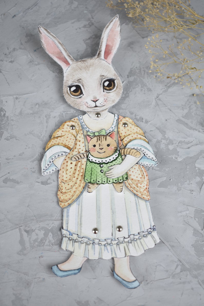 Teddy Bunny Rabbit, Paper Doll, Paper Toys, Paper Crafts, Paper Dolls ...