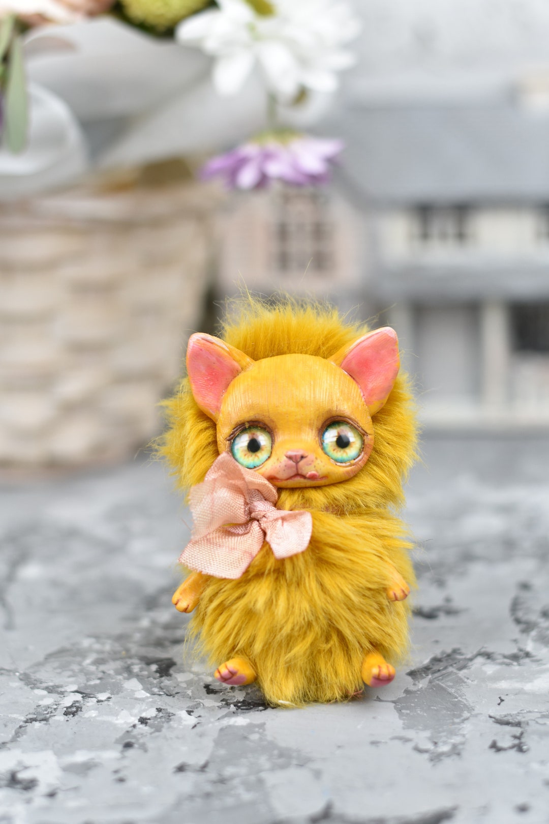 Dog Plush Mini Fantasy Toy Terrier Dog Plush Puppy Sculpture Ooak Pet ...