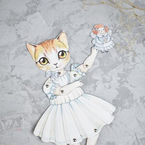 Paper Cat , Kitty Toys, Fantasy Crafts, Paper Dolls Download, Paper ...