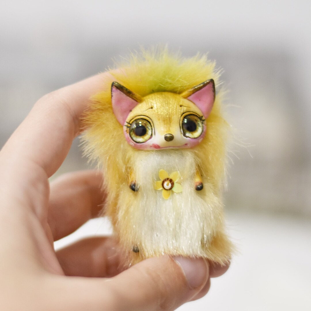 Fox Ooak Toys Plush Mini Red Fox Sculpture Miniature Art Doll Stuffed ...