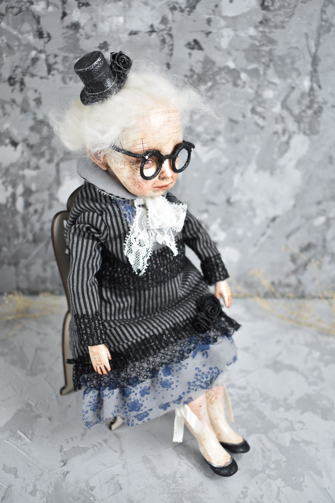 Old Lady, OOAK Art Doll, Hand Made Sculpture - Etsy