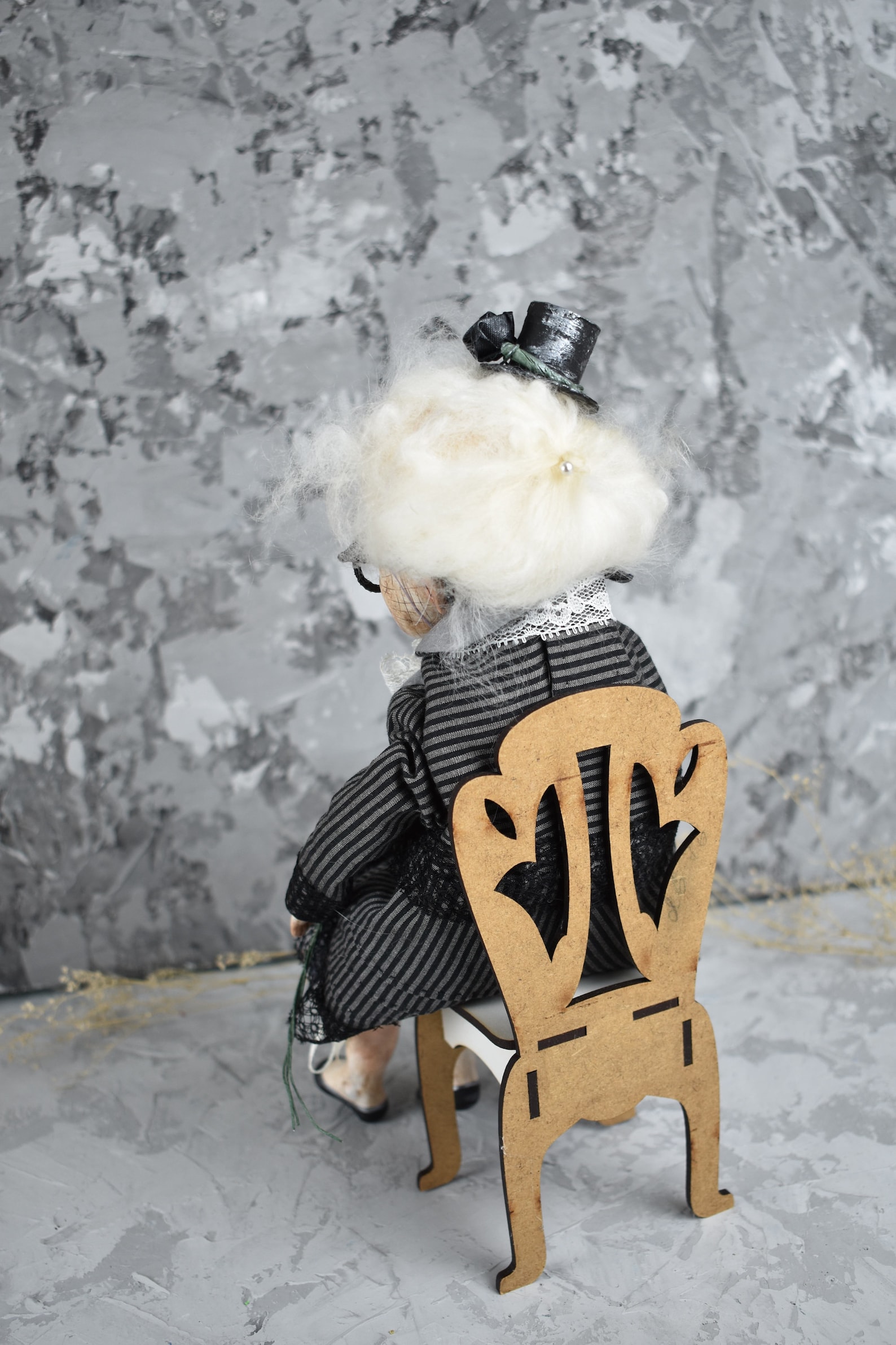 Old lady OOAK art doll hand made sculpture | Etsy